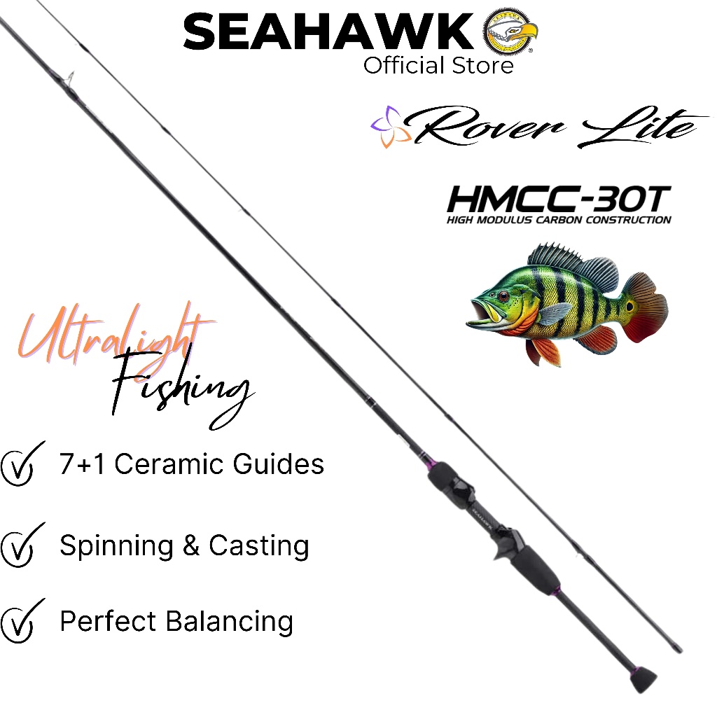 Seahawk Rover Lite 2pcs 30T High Carbon | Ultralight Fishing | Spinning ...
