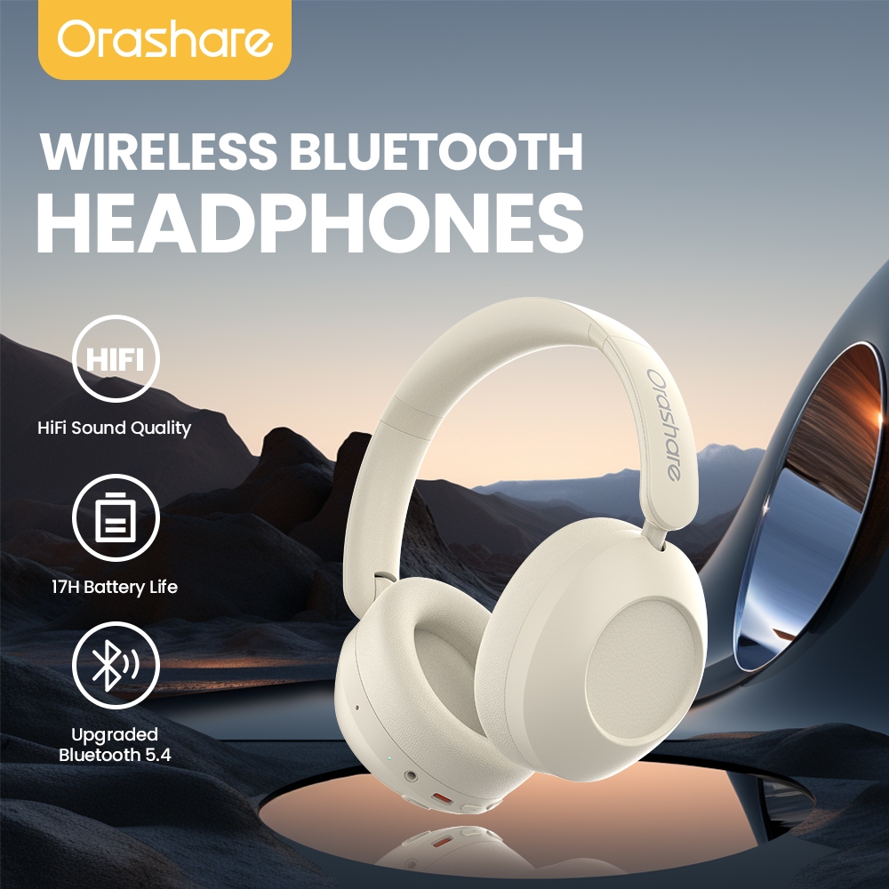 Orashare HS03 Foldable Wireless Headphones Bluetooth 5.4 17H Playtime ...