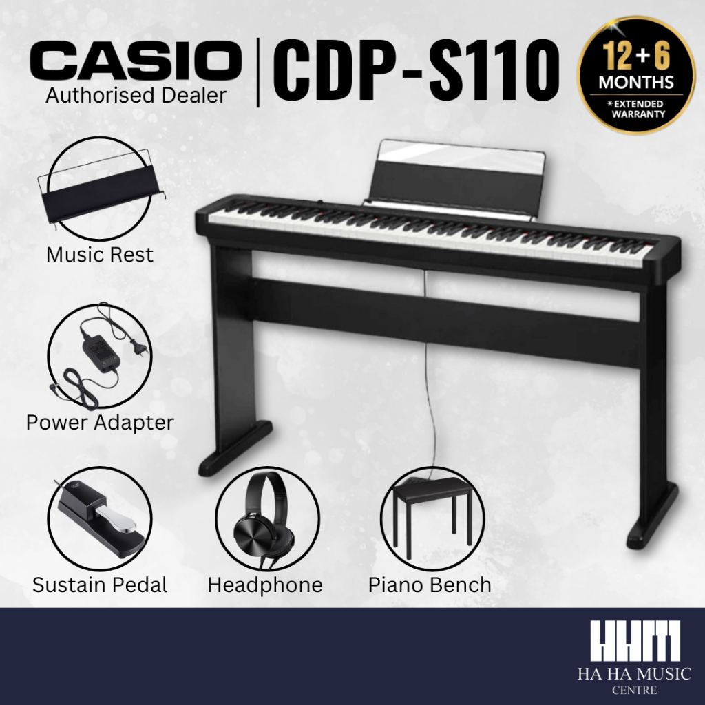 Casio CDP-S110 88-Keys Digital Piano (CDP-S110/CDPS110) | Shopee Malaysia