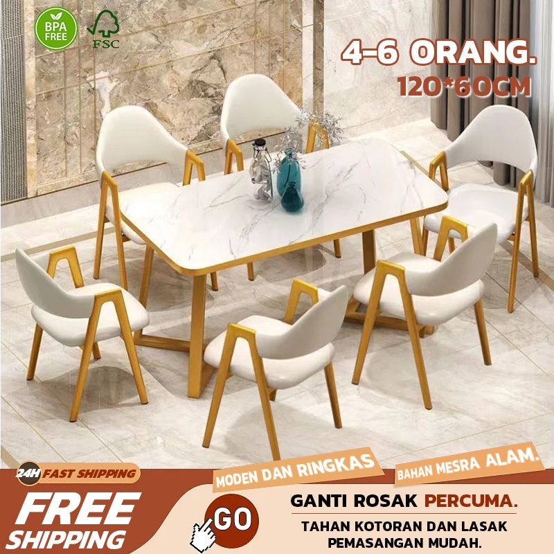 【Christmas gift】Meja Makan 6 Kerusi Meja Makan 4 Kerusi Dining Table ...