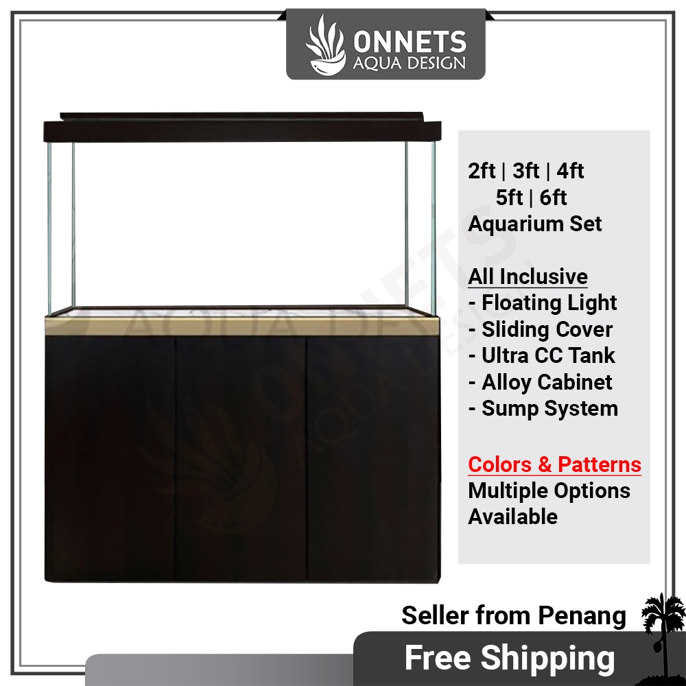 4ft 5ft 6ft 3ft 2ft Ultra Crystal Clear CC Fish Tank Alloy Cabinet ...