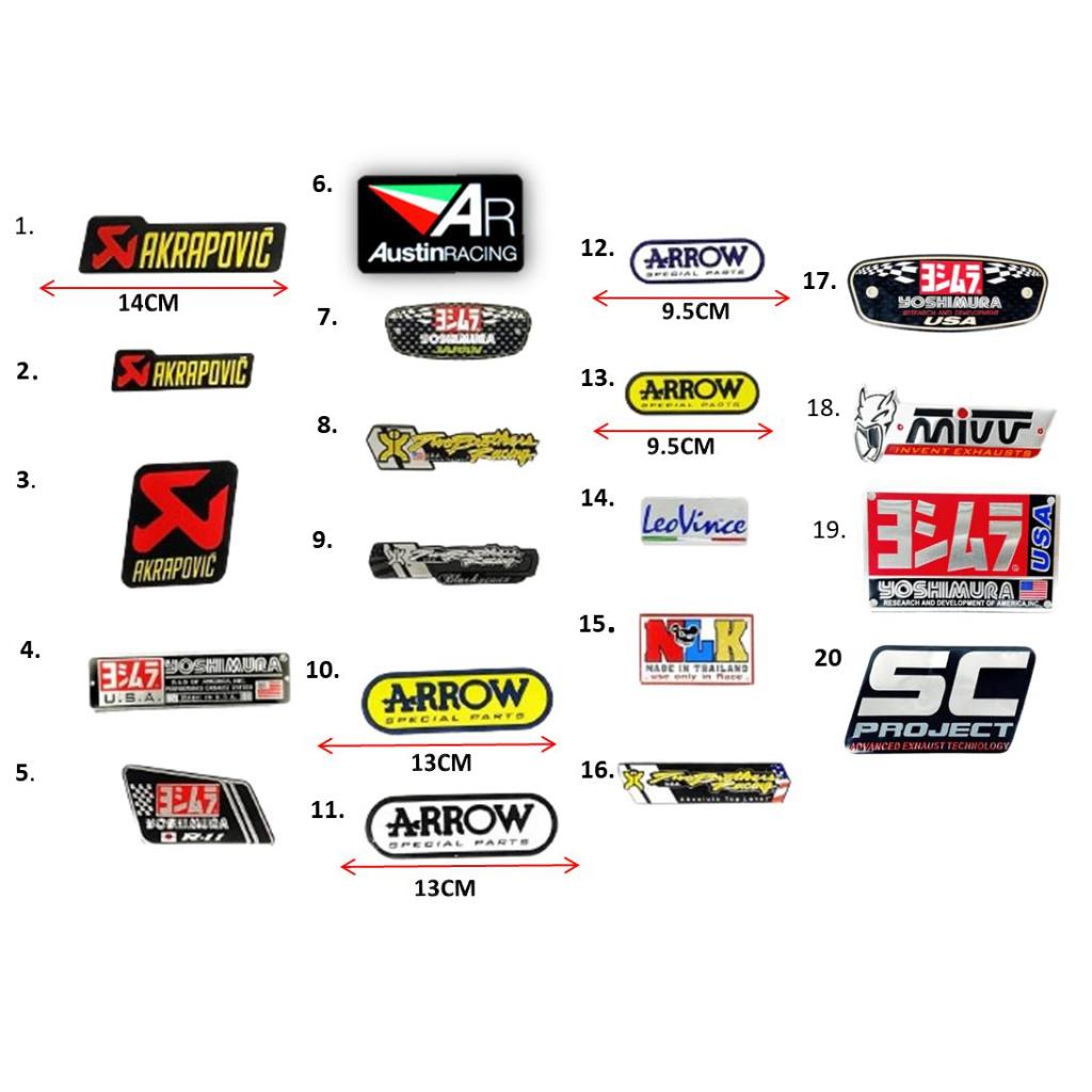 Accessories Exhaust Pipe Sticker Heat Resistant 3D Aluminium Material ...