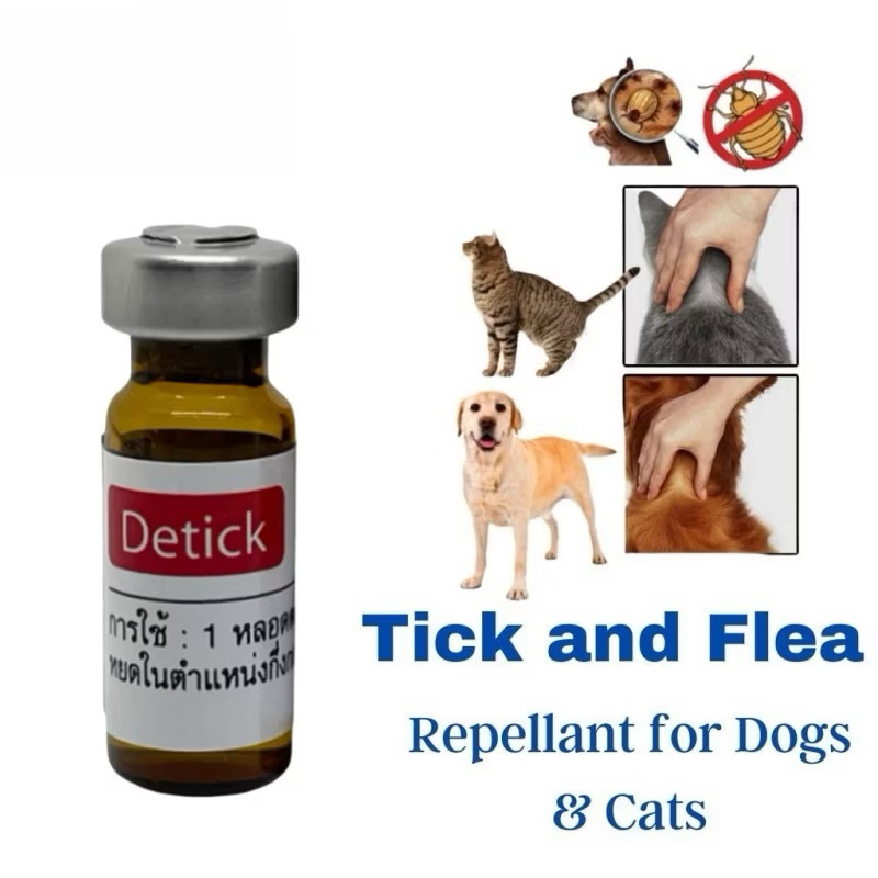 Detick 1ML Quickly remove fleas and ticks from pet cats and dogs ...