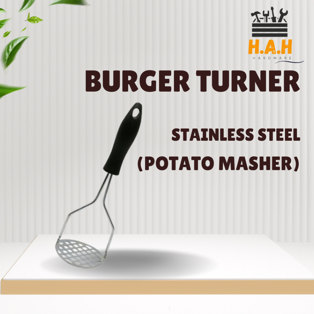 PREMIUM STAINLESS STEEL POTATO MASHER BURGER TURNER | Shopee Malaysia