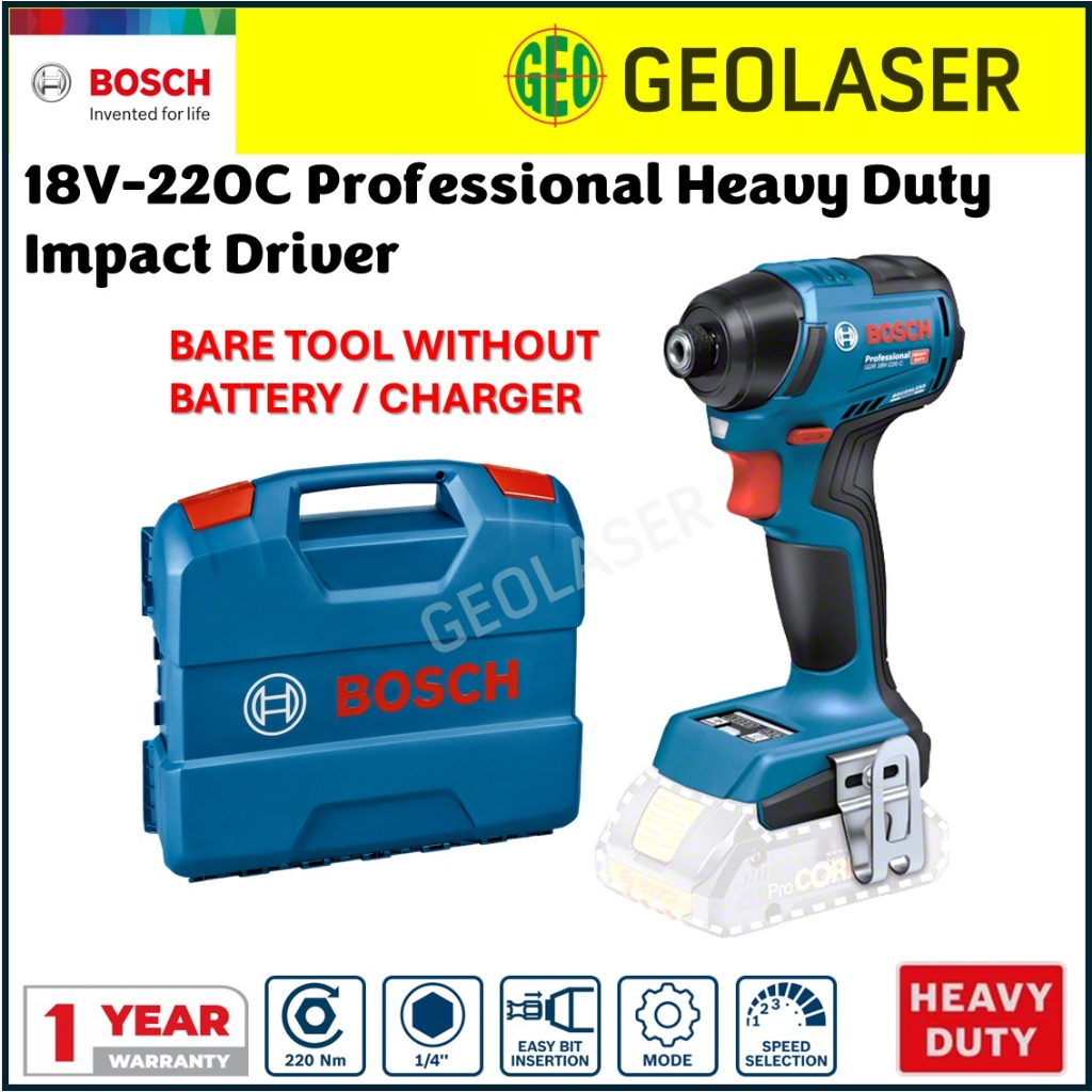 Bosch GDR 18V-220C Heavy Duty Brushless Impact Driver | Shopee Malaysia