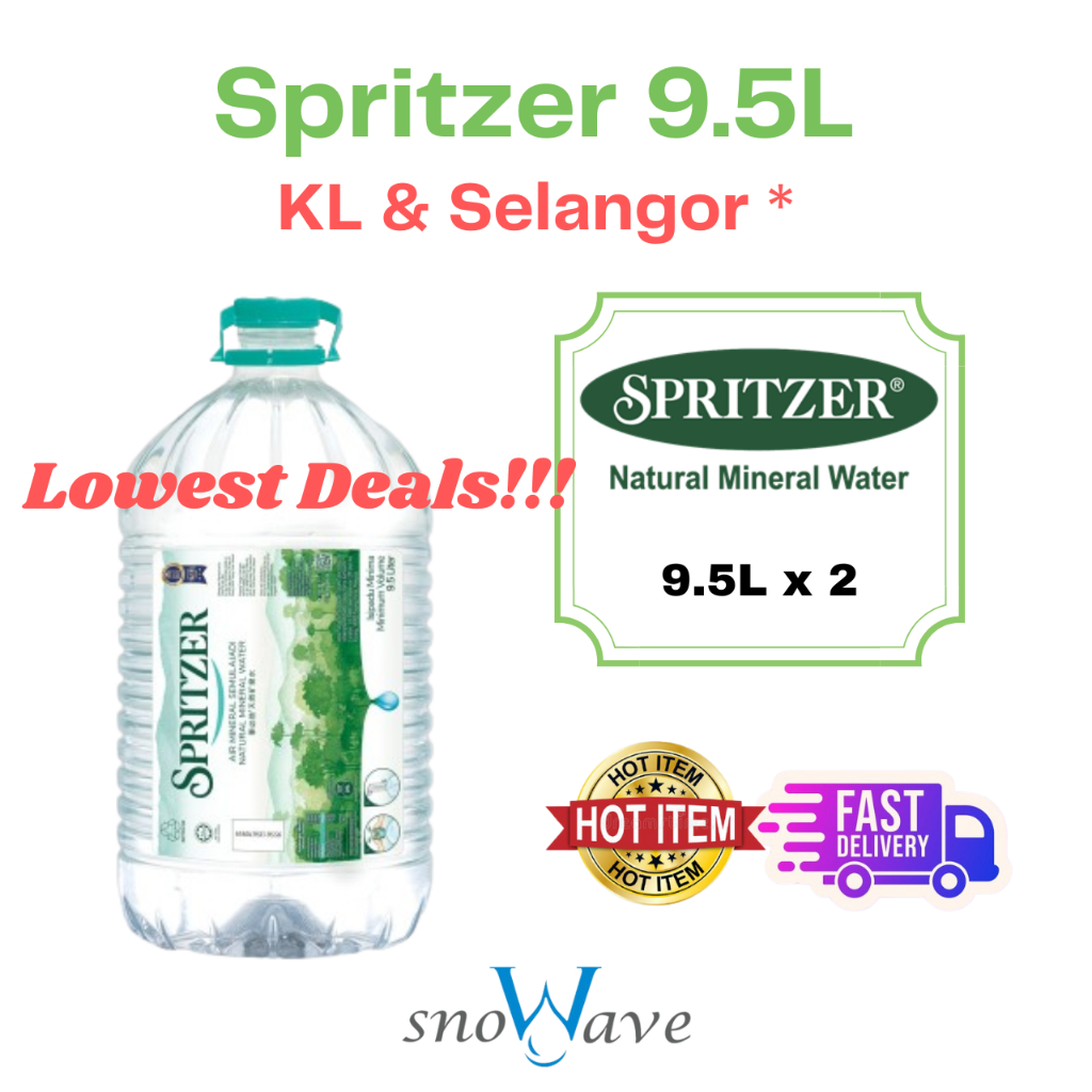 Spritzer Natural Mineral Water 9.5L 5-10 Ctn (Kotak) | Shopee Malaysia
