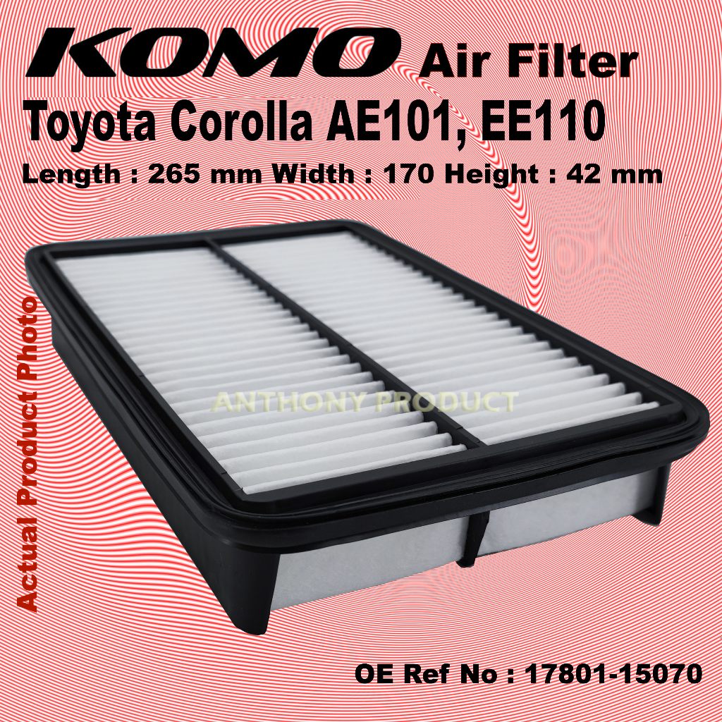 Toyota Corolla AE101, AE111 Air Filter 17801-15070 | Shopee Malaysia