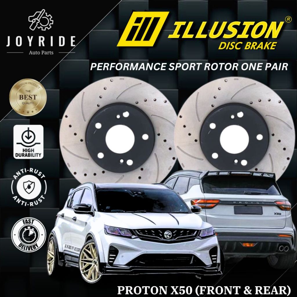 ILLUSION PROTON X50 FRONT & REAR (DEPAN & BELAKANG) PERFORMANCE SPORT ...