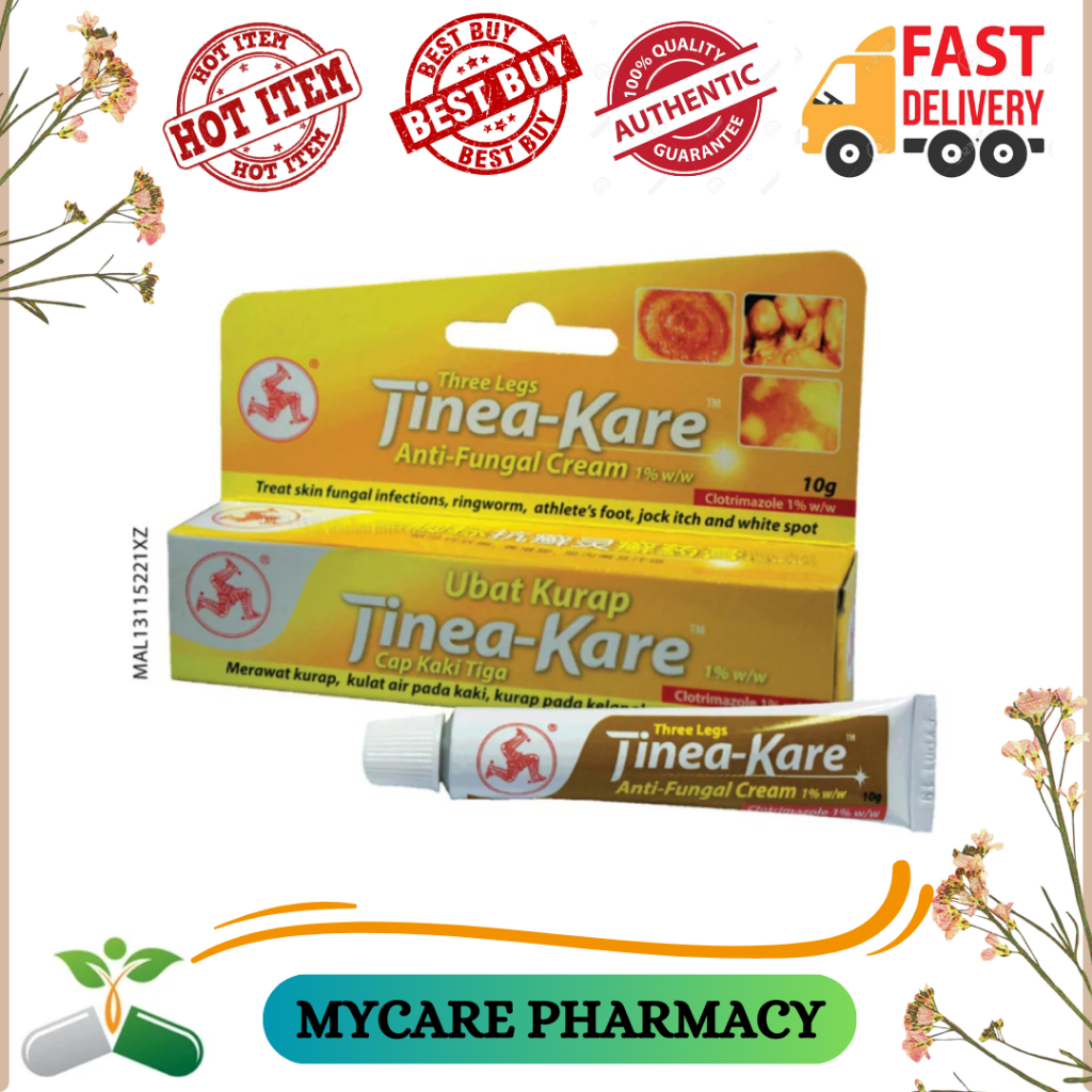 Three legs Tinea-kare Anti-Fungal Cream 10g | Shopee Malaysia