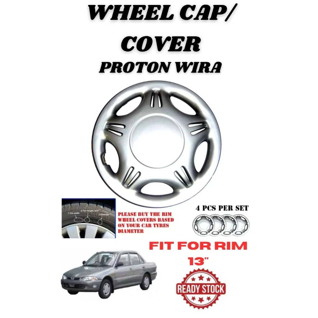 PROTON WIRA CAR WHEEL COVER/CAP/RIM DESIGN FIT FOR RIM 13'' INCH 4 PCS ...