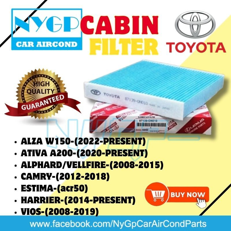 TOYOTA- AIRCOND CABIN FILTER BLUE FOR ALZA/ATIVA/ALPHARD/VELLFIRE/CAMRY ...