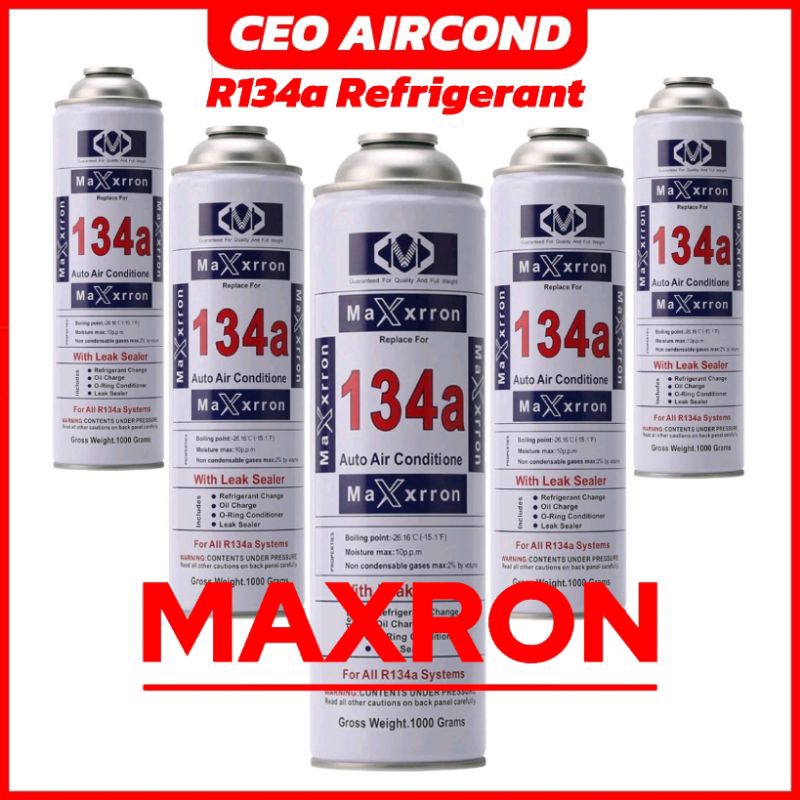 CEOapt R134a Aircond Kereta Gas MAXRON R134a Aircond Refrigerant Gas ...