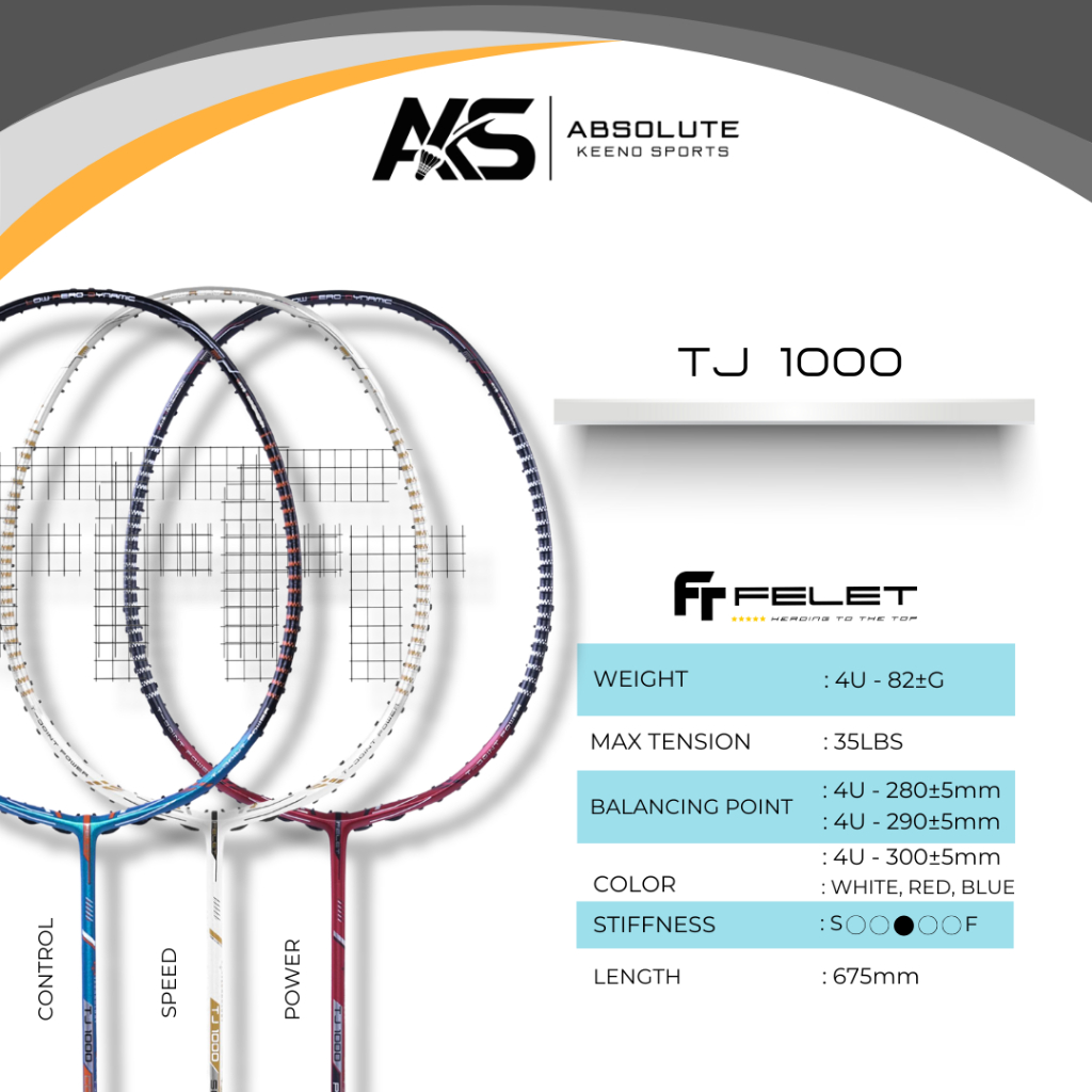 FELET TJ 1000 Series Badminton Racket | Shopee Malaysia