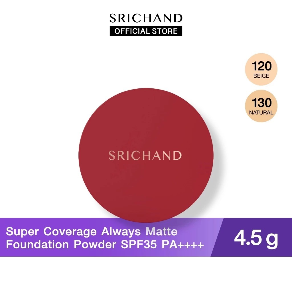 SRICHAND Super Coverage Always Matte Foundation Powder SPF35 PA++++ (4.5 g) | Shopee Malaysia