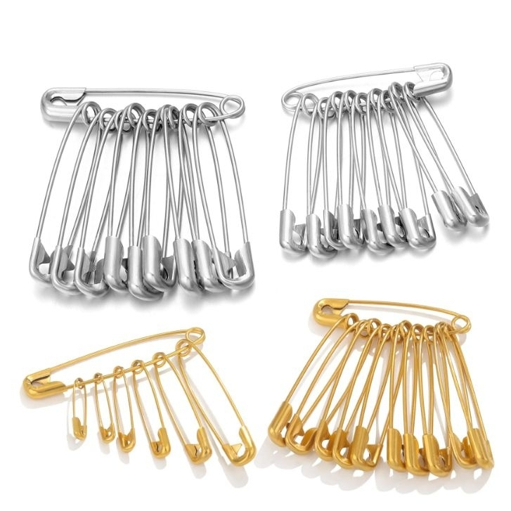 10pcs High Quality Safety Pin 20mm, 28mm, 54mm / Pin Keselamatan / 扣针 ...