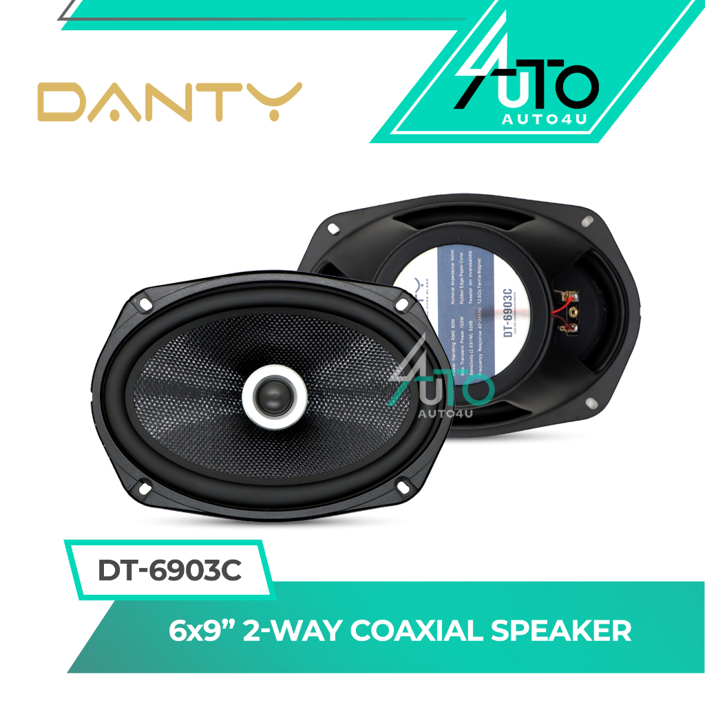 Danty DT-6903C 6x9" 2-Way Coaxial Speaker 6x9 Inch Car Speaker DANTY ...
