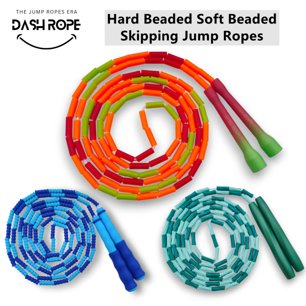 DASHROPE Hard Beaded Soft Beaded Freestyle Jump Rope Bead Skipping ...