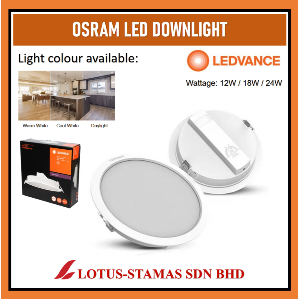 [NEW MODEL] OSRAM LEDVANCE 12W/18W/24W 5"/6"/8" LED ECO G2 DOWNLIGHT ...