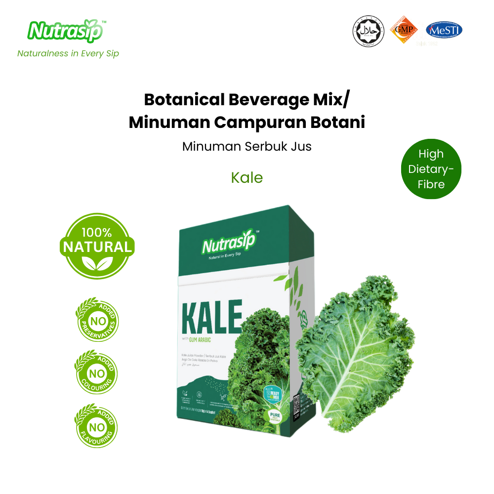 NUTRASIP Supergreen Vege Fibre Kale Powder Juice Dietary Fibre ...