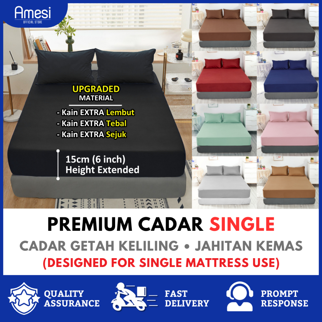 Cadar Single Bed Sheet Single Cadar Murah; Pillow Case, Bolster Case ...