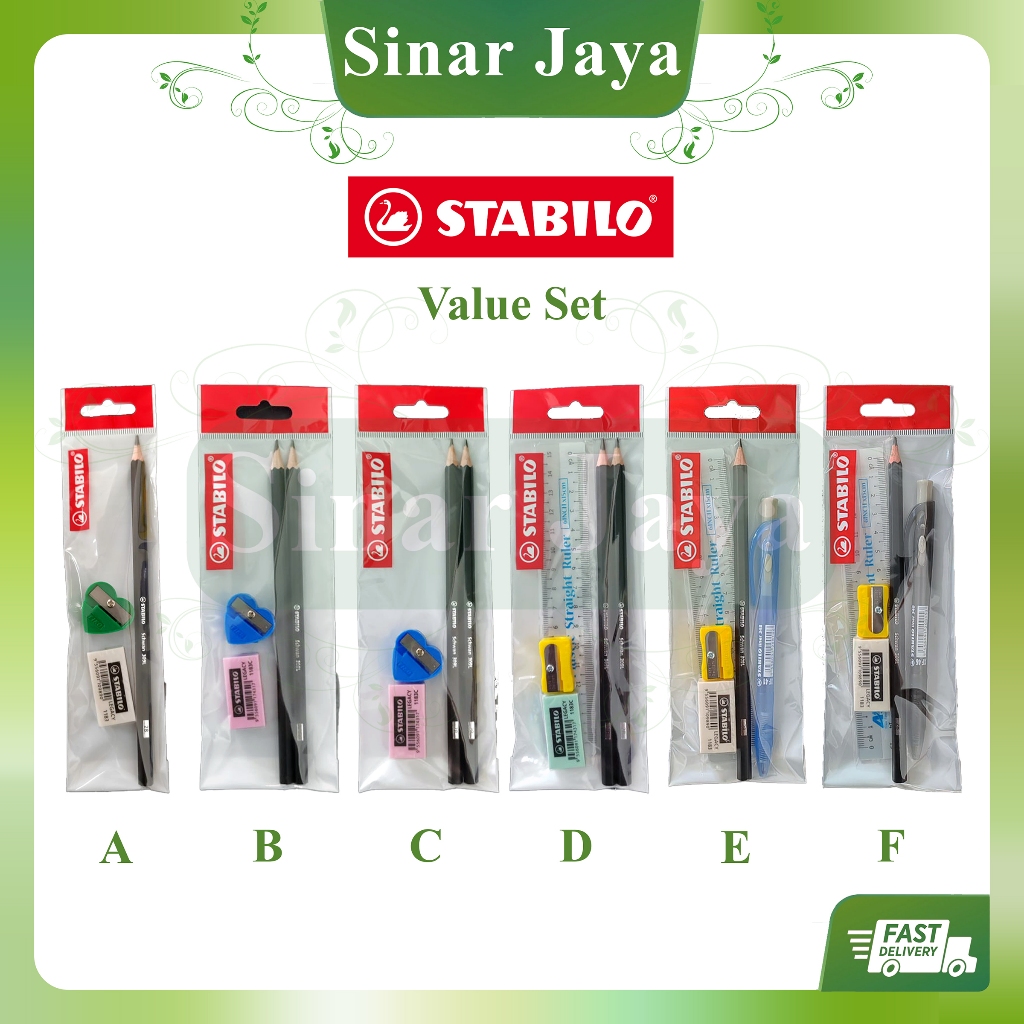 [SJ] Stabilo Stationery Set / Value Set / Set Alat Tulis / Stationery ...