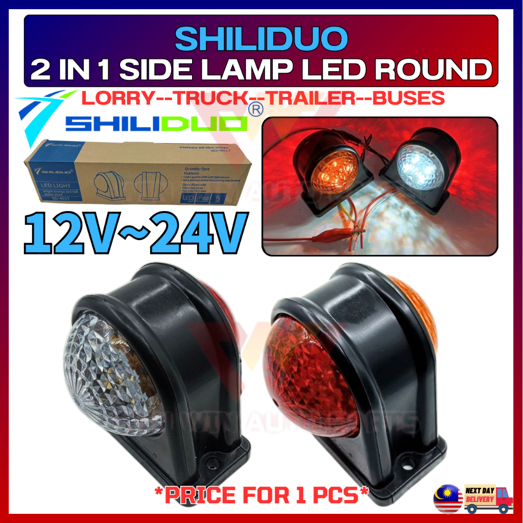 Lampu Tepi SHILIDUO 12V~24V 8LED WaterProof IP65 Small Marker Light ...