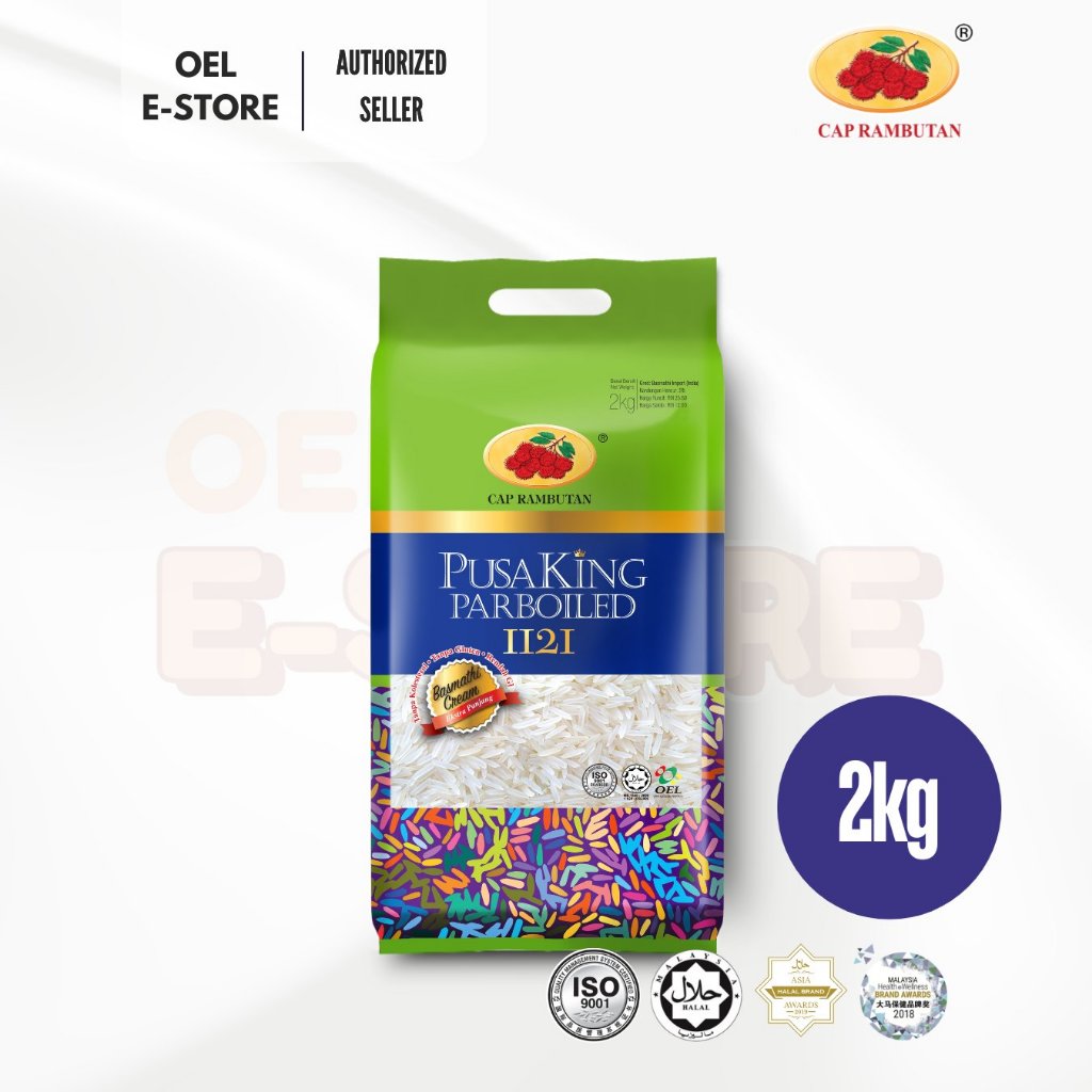 2kg Cap Rambutan Pusa King 1121 Parboiled Rice | Shopee Malaysia