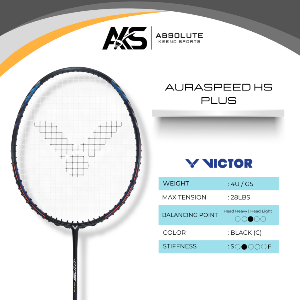 VICTOR Auraspeed HS Plus Badminton Racket | Shopee Malaysia