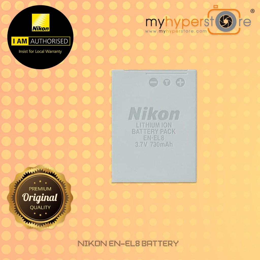 Nikon EN-EL8 ENEL8 Battery For Coolpix 775 885 995 4300 4500 5000 5400 5700 8700 (Authentic ...