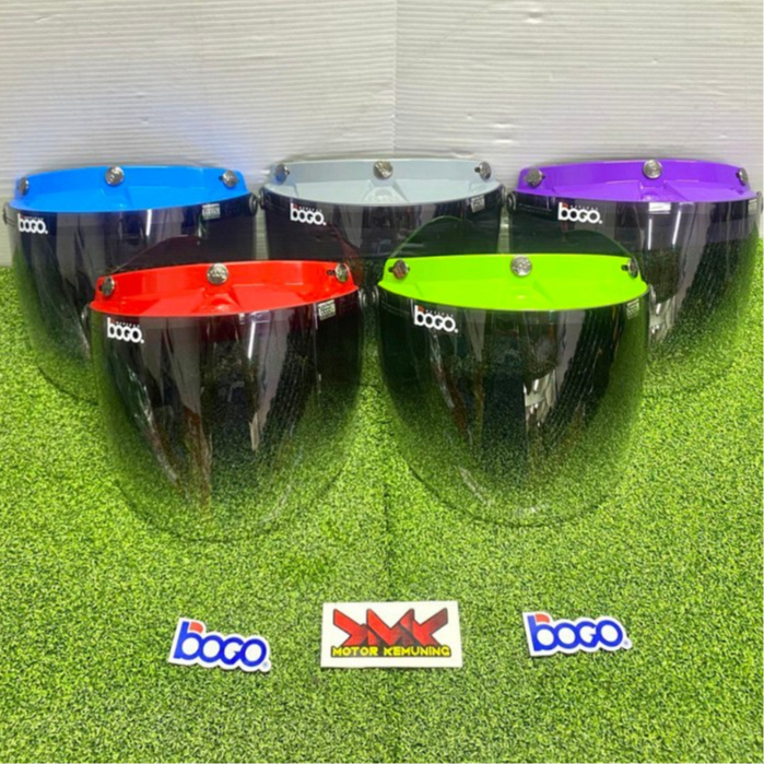 BOGO HELMET VISOR 2TONE 2-TONE CAP BLUE GREEN GREY PURPLE RED | Shopee ...