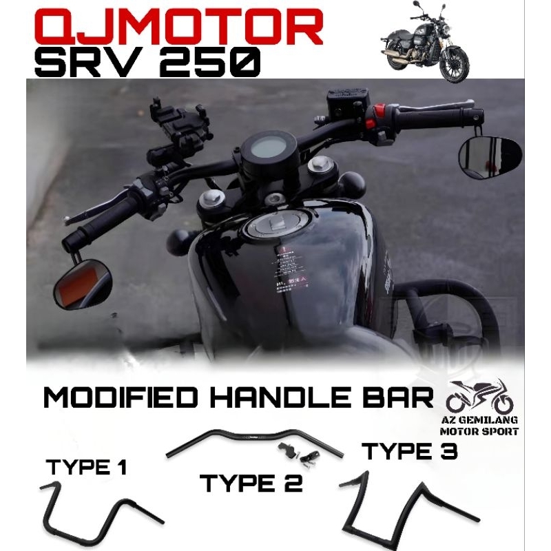 QJMOTOR SRV250 SRV 250 MODIFIED HANDLE BAR ACCESSORIES ACCESSORY ...