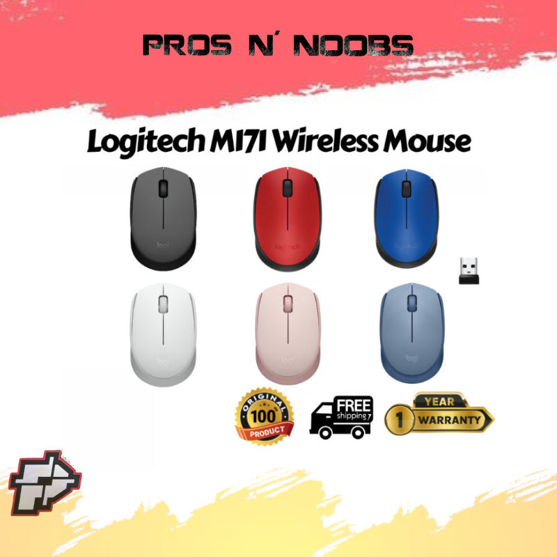 Logitech M171 Wireless Mouse, 2.4 GHz with USB Nano Receiver, Optical ...