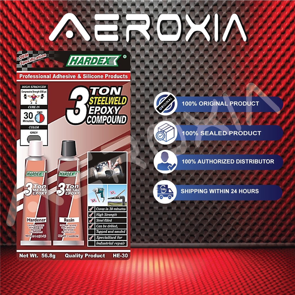 HARDEX 3 TON METALWELD EPOXY COMPOUND HE 30 56.8G | Shopee Malaysia