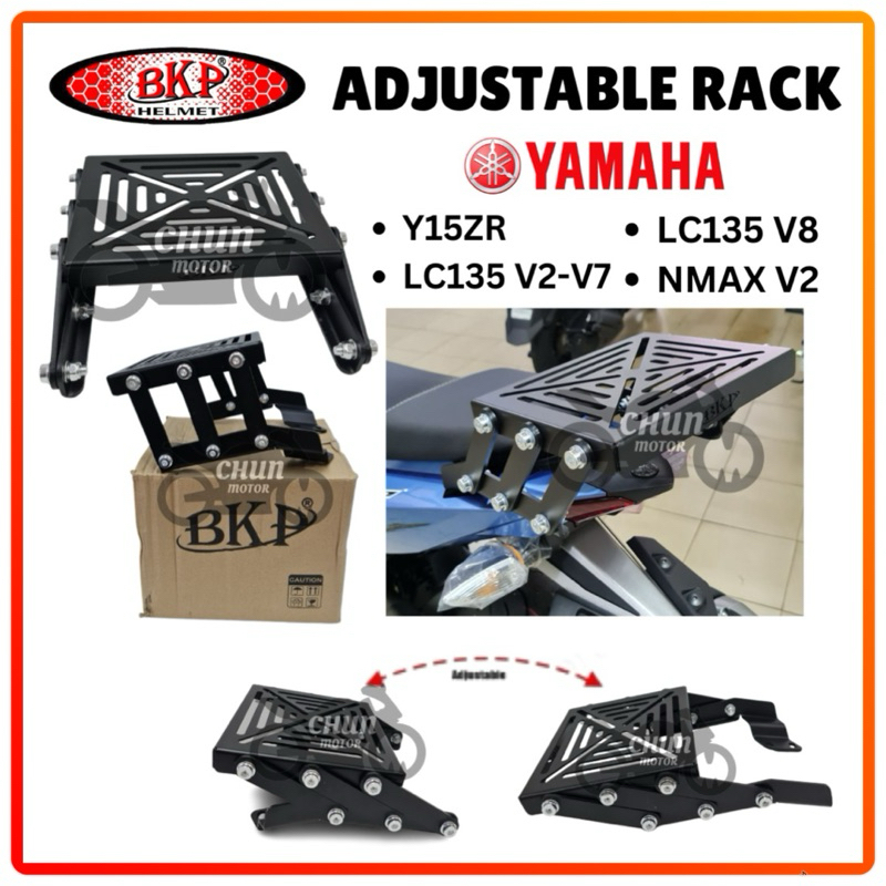 BKP Adjustable Heavy Duty Top Rack Lipat Box Kotak Bracket Rear Luggage ...