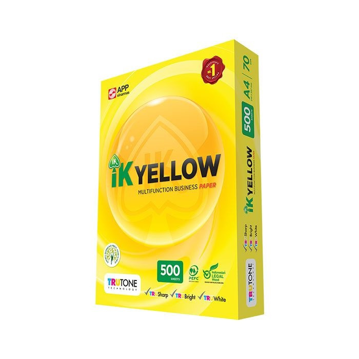 IK Yellow Kertas A4 Paper 70gsm & 80gsm | 500 - 2500 sheets / Keping ...