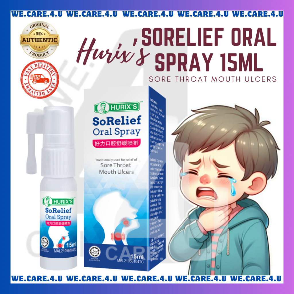 HURIX'S SORELIEF (SO RELIEF) ORAL SPRAY 15ML - MOUTH SPRAY / THROAT ...