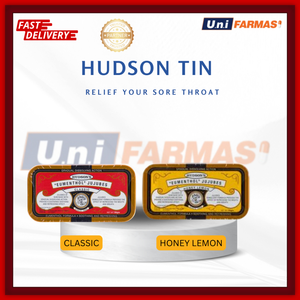 HUDSON EUMENTHOL JUJUBES TIN [CLASSIC/HONEY LEMON-SOOTHE YOUR THROAT ...