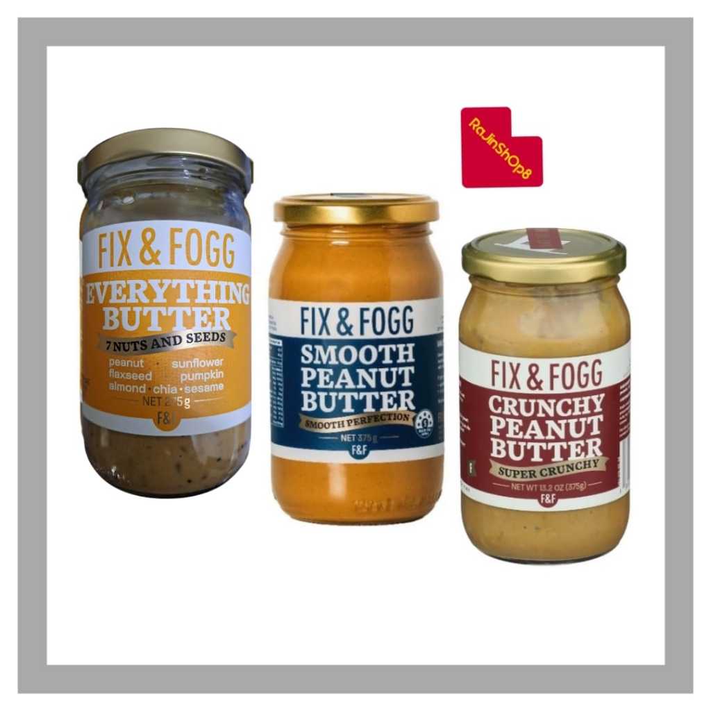 Fix & Fogg Peanut Butter Smooth 375g, Fix & Fogg Peanut Butter Super ...