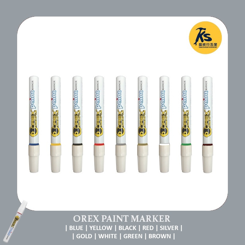 OREX Paint Marker ( BLUE | YELLOW | BLACK | RED | SILVER | GOLD | WHITE ...