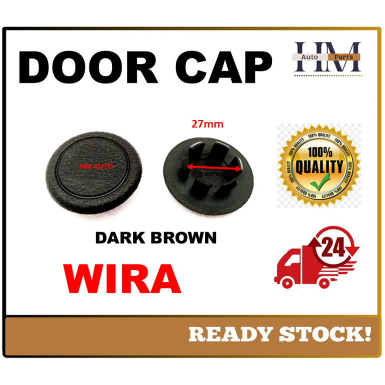 Wira Power Window Door Cap/Door Trim (27mm) Dark Brown 1Pcs | Shopee ...