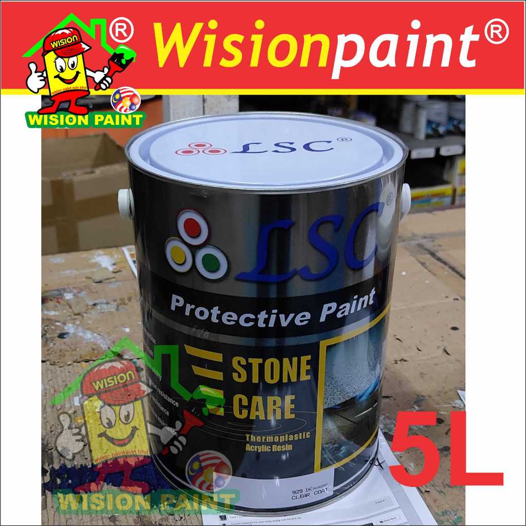 5L LSC LACQUER 1K 929 ACRYLIC CLEAR GLOSS SLATE FINISH PAINT for Nature ...