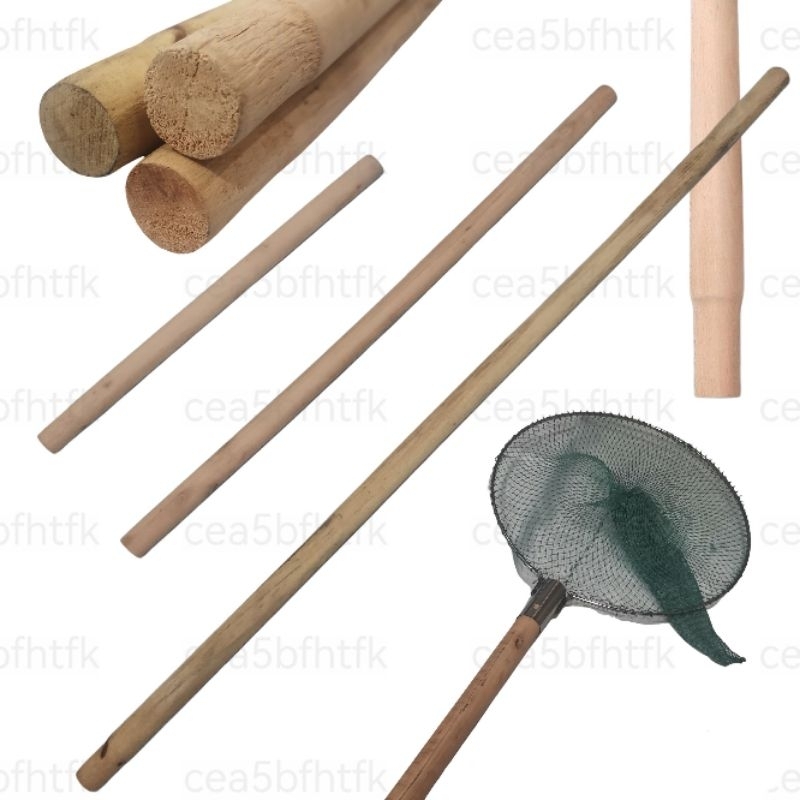 25mm 32mm kayu tangkai jaring & alat-alat / Round Wooden Stick handle ...