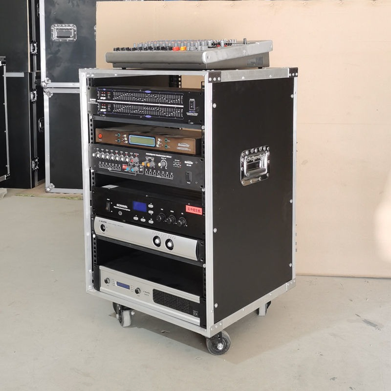 12U Amplifier Cabinet Audio Simple Cabinet 8U New Amplifier Crate Box Floor Flight Case Mixer ...