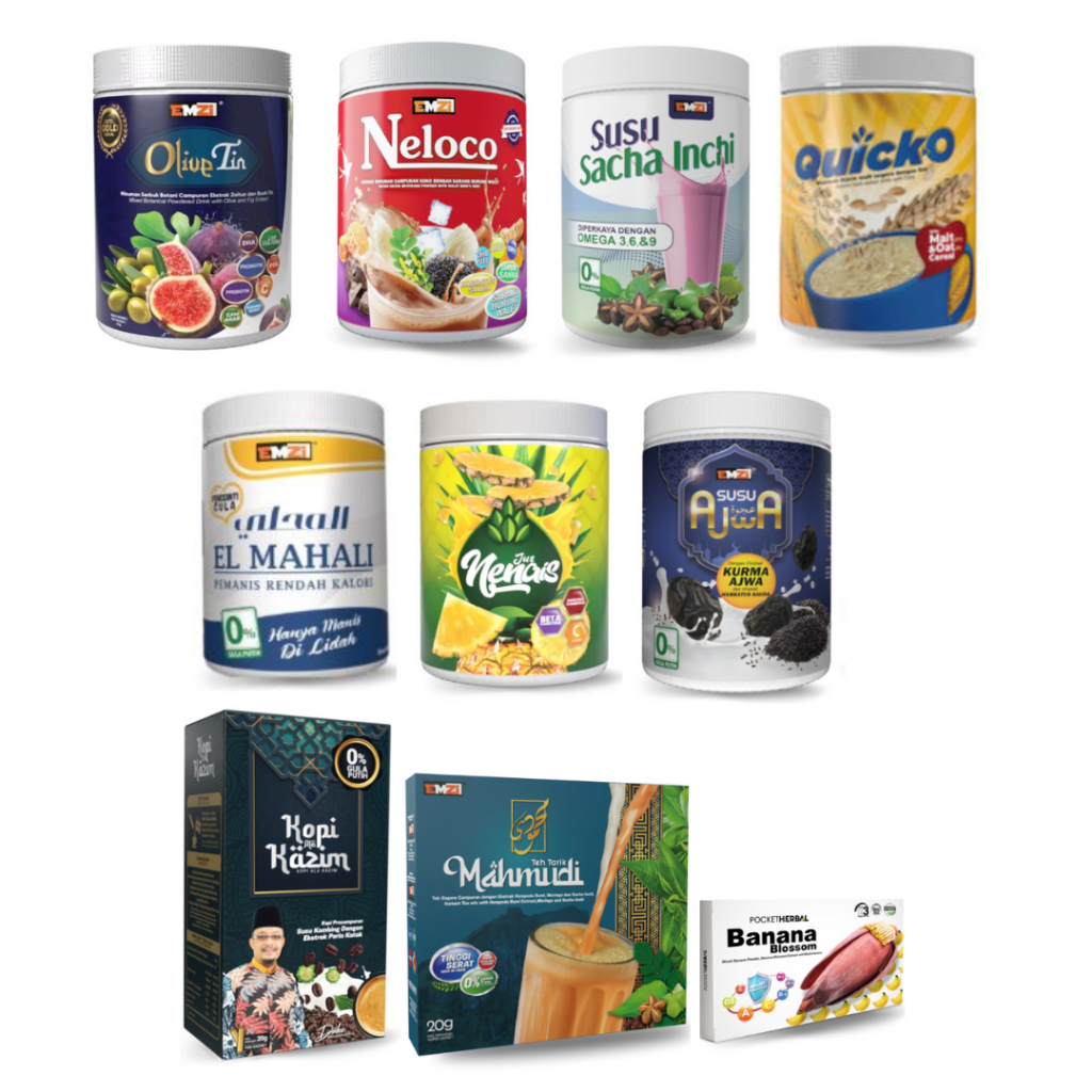 EMZI #M Ori HQ Minuman Olive Tin Jus Nenais Susu Ajwa Neloco Quicko ...