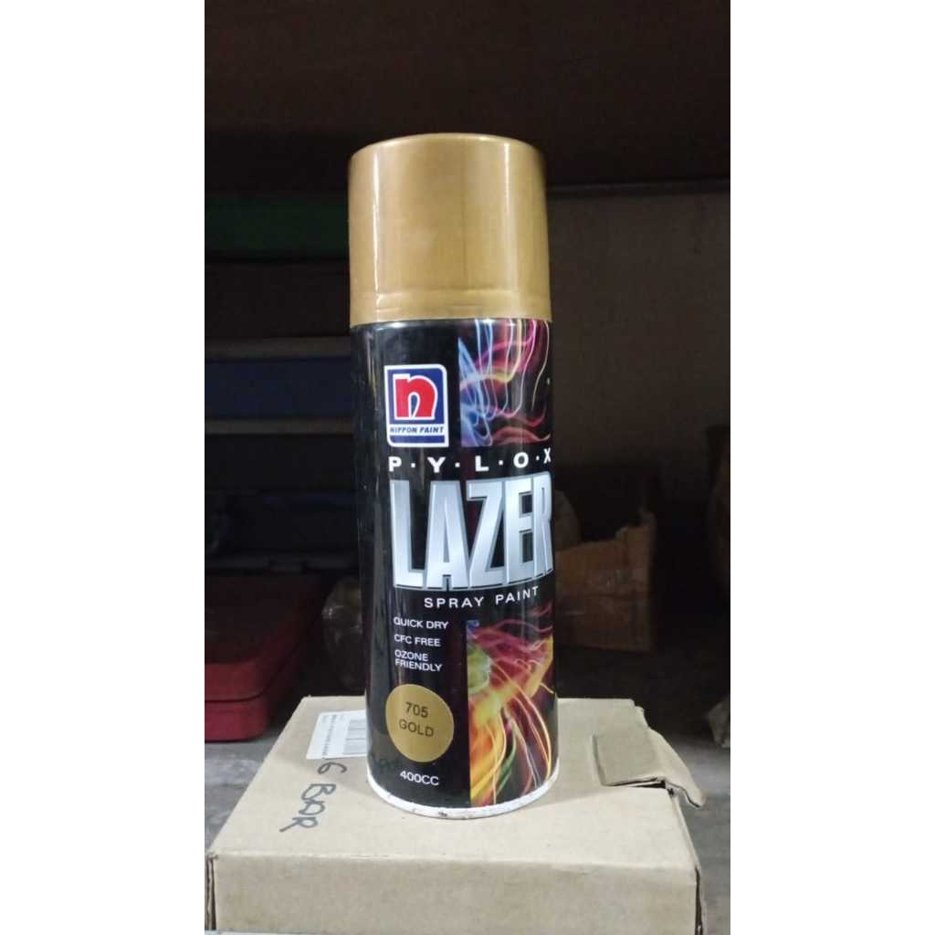 NIPPON SPRAY PAINT PYLOX LAZER 705 GOLD | Shopee Malaysia