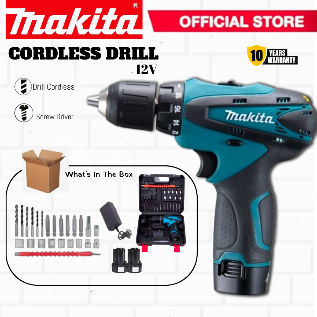 MAKITA Cordless Drill Rechargeable Electric Hand Drill Cordless ...