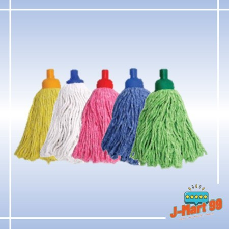 Kepala Mop Bulat Warna Penuh 300GM / Full Color Cotton Round Mop Head ...
