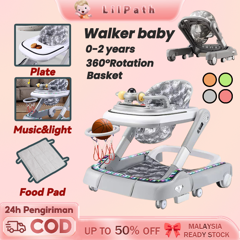 [warranty] Baby walker Foldable with music and Basketball Hoop Height ...
