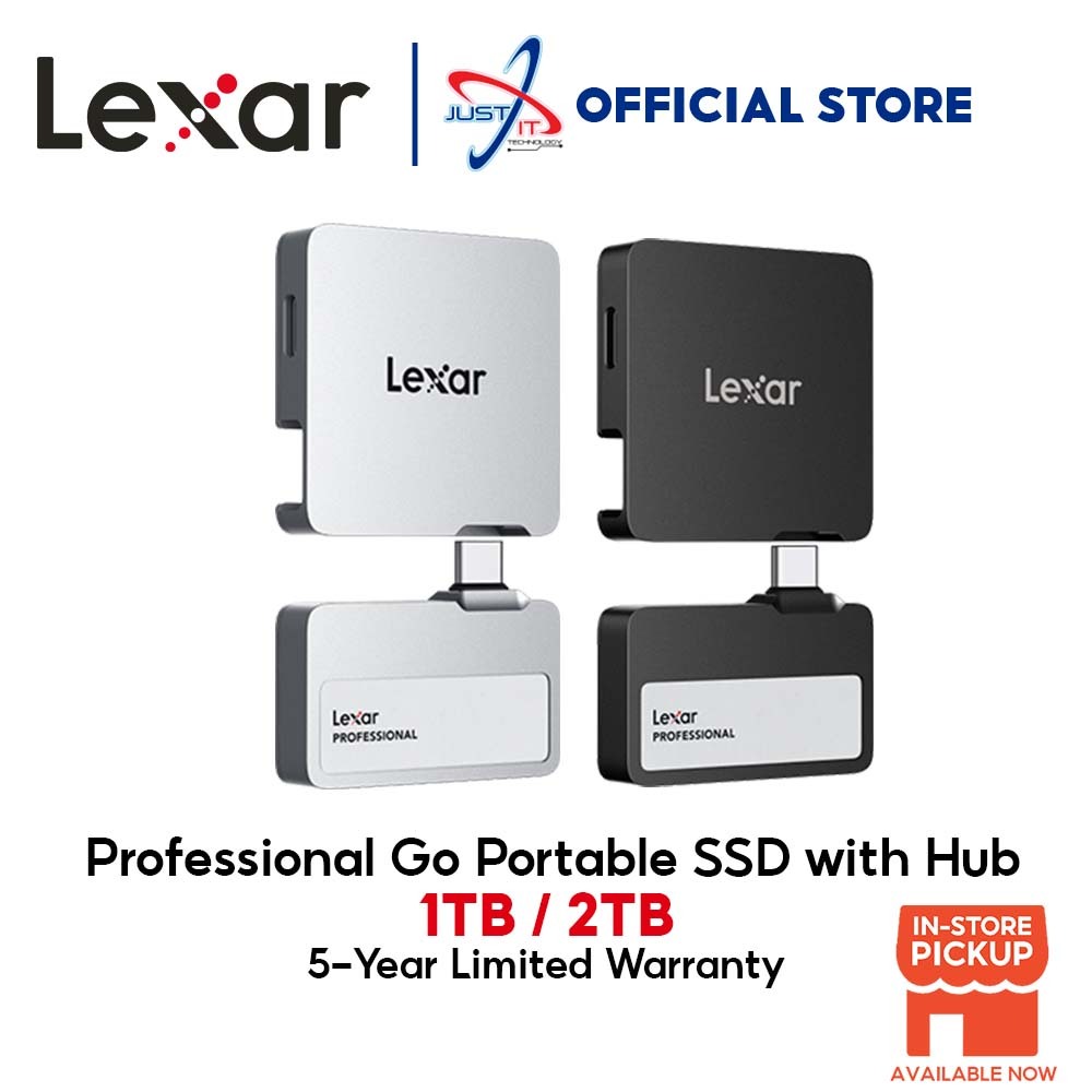 LEXAR SL400 PROFESSIONAL GO PORTABLE SSD WITH HUB USB 3.2 GEN 2x2 - 1TB / 2TB ( Up to 1050MB/s ...