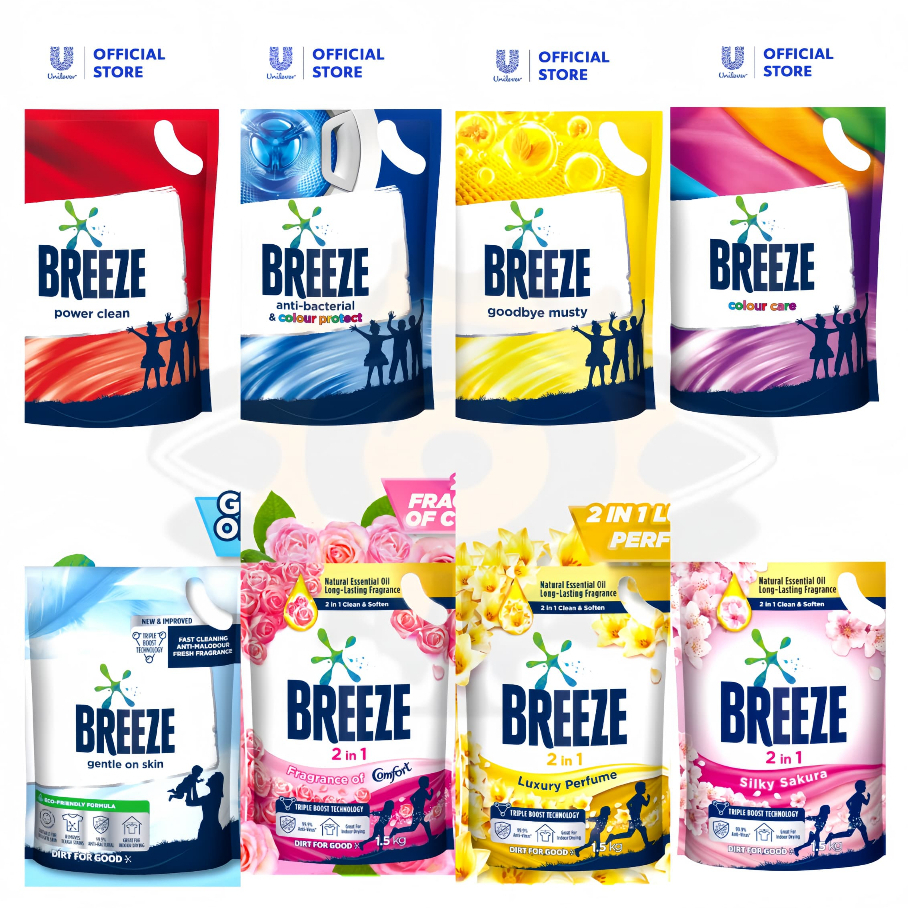 Breeze Liquid Detergent Refill Pack 1.5kg | Shopee Malaysia